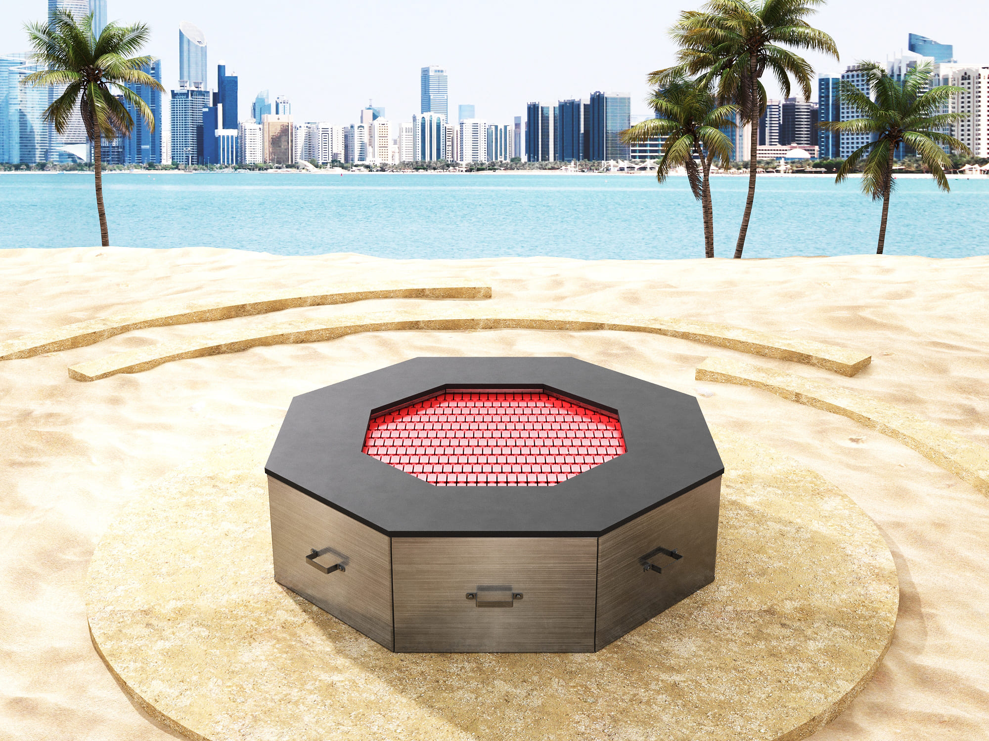 Street built-in trampoline Octagon - buy at a low price - Skok